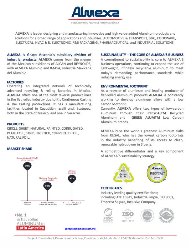 ALMEXA AT A GLANCE – ALMEXA