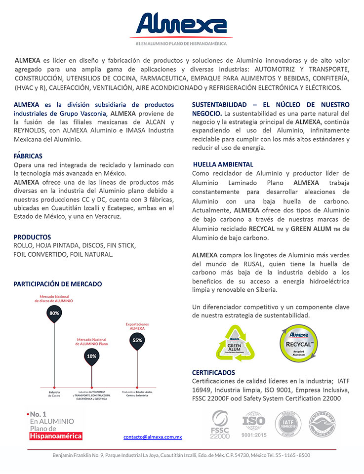 ALMEXA AT A GLANCE ES – ALMEXA